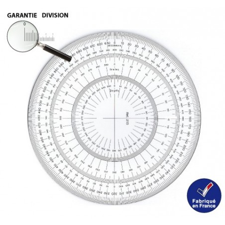 Rapporteur en grades 400 circulaire - RTS